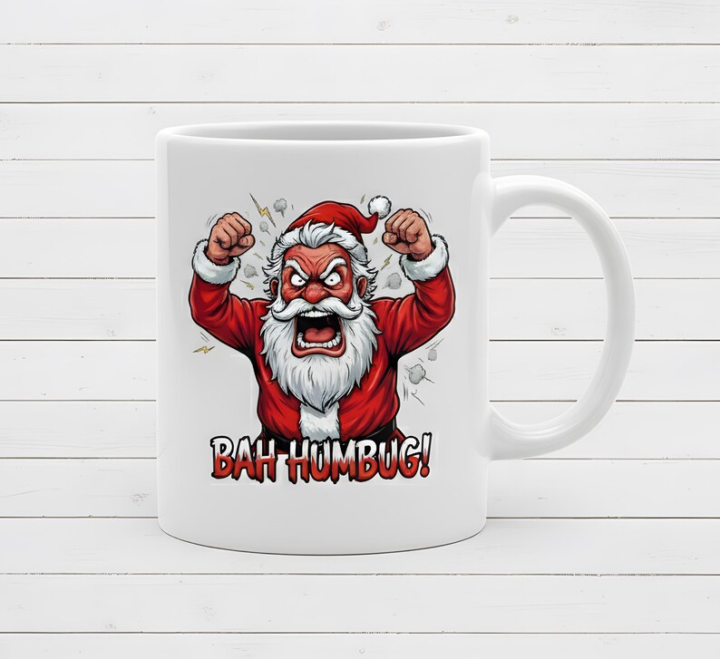 Angry Santa Bah Humbug PNG | Funny Christmas Meme Clipart - Etsy