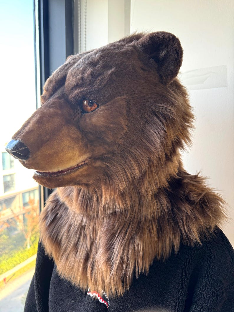 Realistic Brown Bear Mask With a Movable Jaw - Etsy