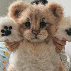 Realistic Lion Cub Plush Toy - Etsy