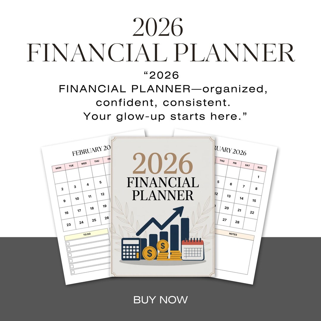 2026 Financial Planner Journal | Budget Tracker, Expense Log, Savings ...