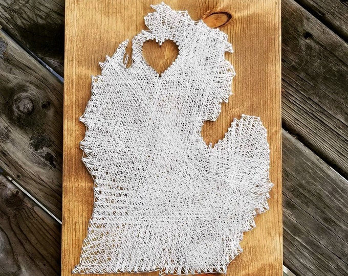 Michigan Mitten String Art Kit - Etsy