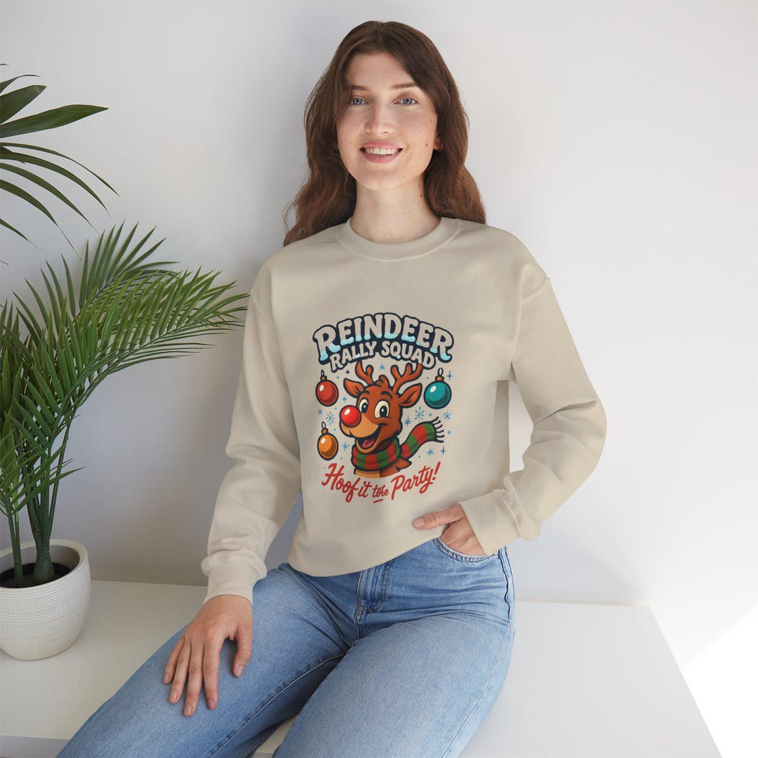 Reindeer Rally Squad Hoof It to the Party Sweatshirt - Etsy