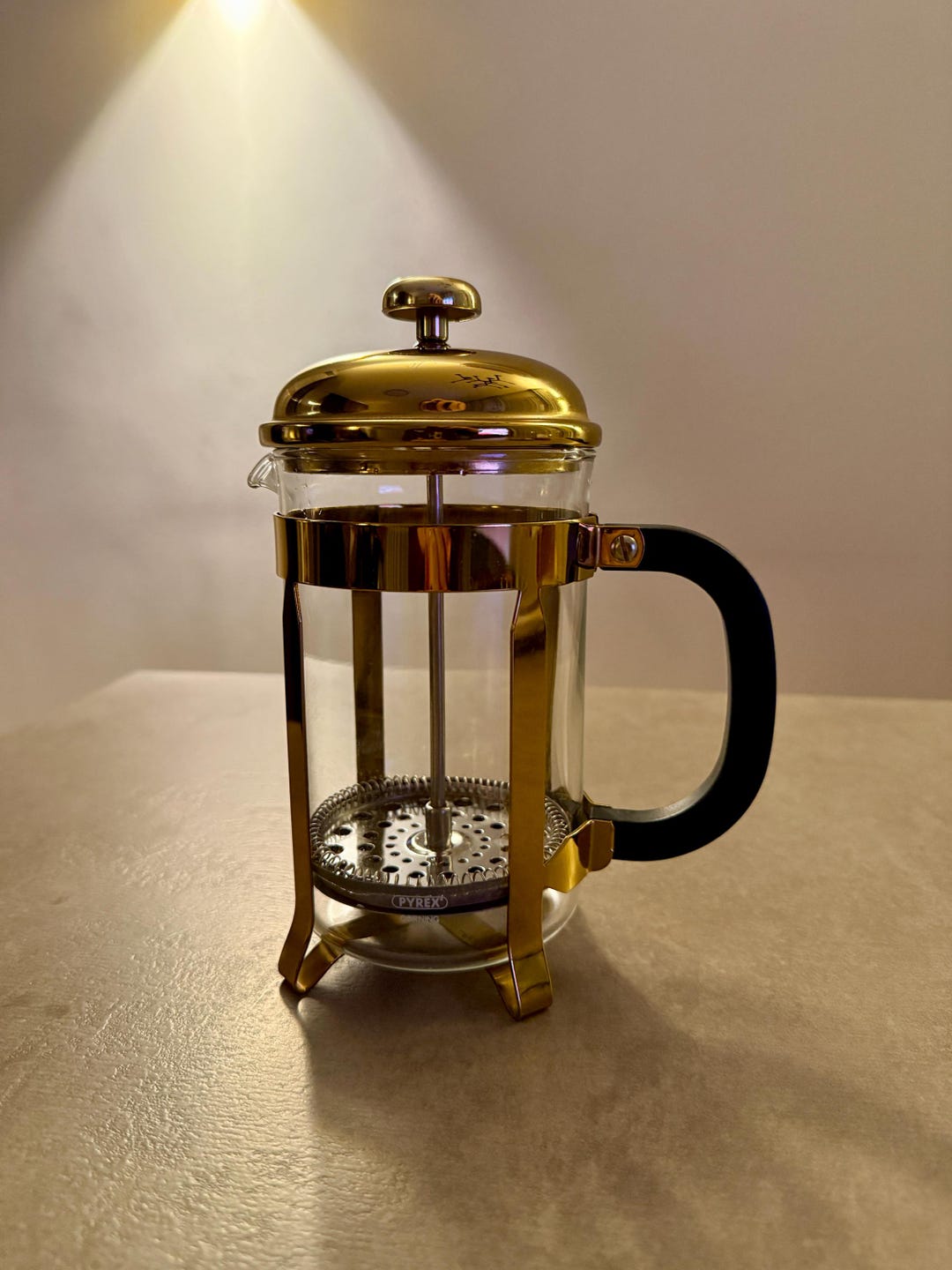 Pyrex Gold Coloured Clear Glass Coffee Maker - Etsy