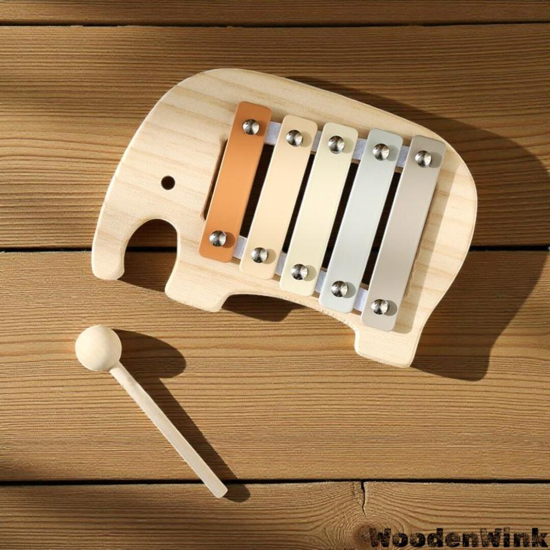 Crafted Wooden Elephant Kids Xylophone - Montessori Inspired ...