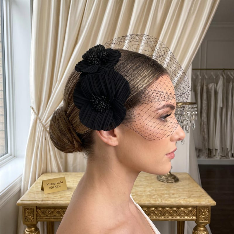 Black Fascinator - Etsy