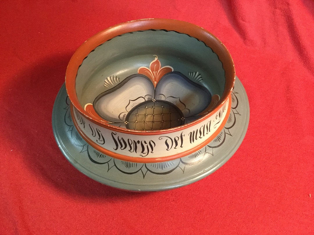 Large Hand Painted Ale Bowl Charcoal Background - Etsy UK