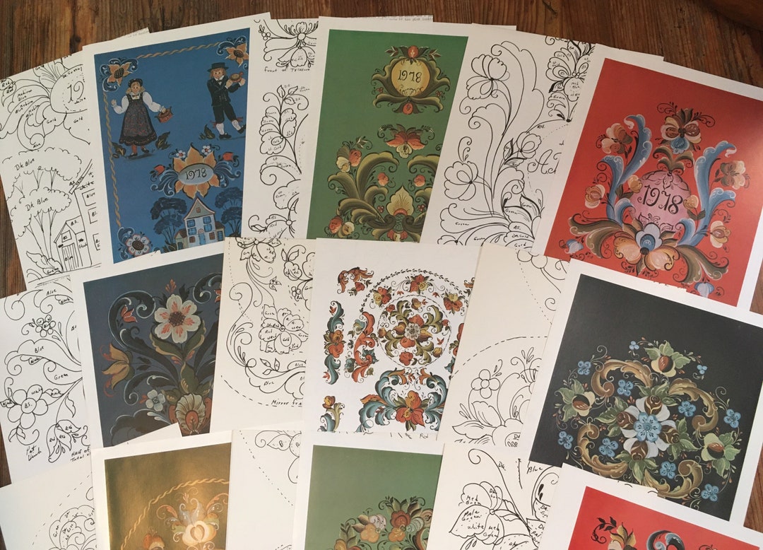 Rosemaling PRINT and PATTERNS (all 11 SETS) by Pat Virch - Etsy