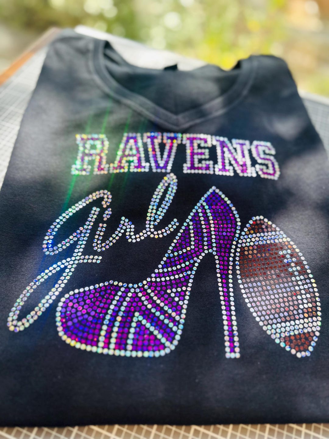 Personalized Baltimore Ravens Bling Tee, High Heel Shoe, Ravens Girl ...
