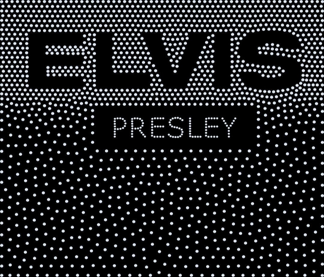 Elvis Presley Name Scatter Bling Tees, Elvis BLING Spangle Tees, Long ...