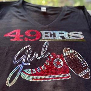 Personalized San Francisco 49ERS Bling Tee, Converse Tennis Shoe, Bling ...