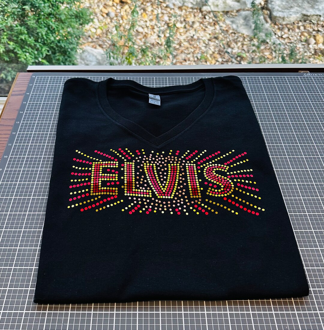 Elvis Lights Bling Tees RED and Gold Bling Tee or Sweatshirt - Etsy