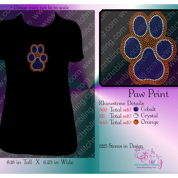 Paw Rhinestone - Etsy