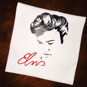 SALE Elvis Presley Silhouette Tee Elvis Quote on Back or Custom Saying ...