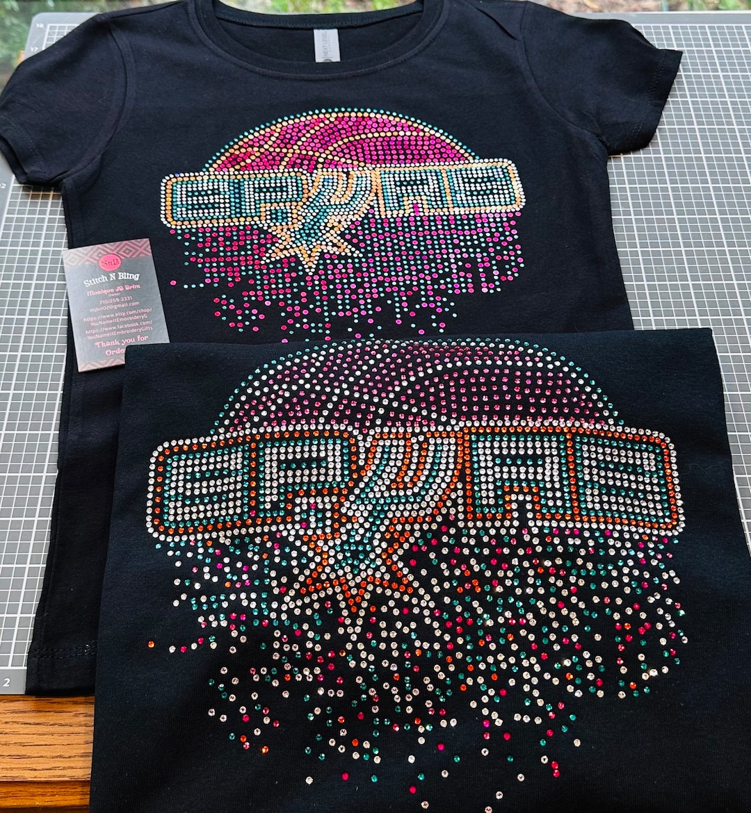 Spurs Traditional Colors Bling Tee / Basketball Bling Tee / San Antonio ...