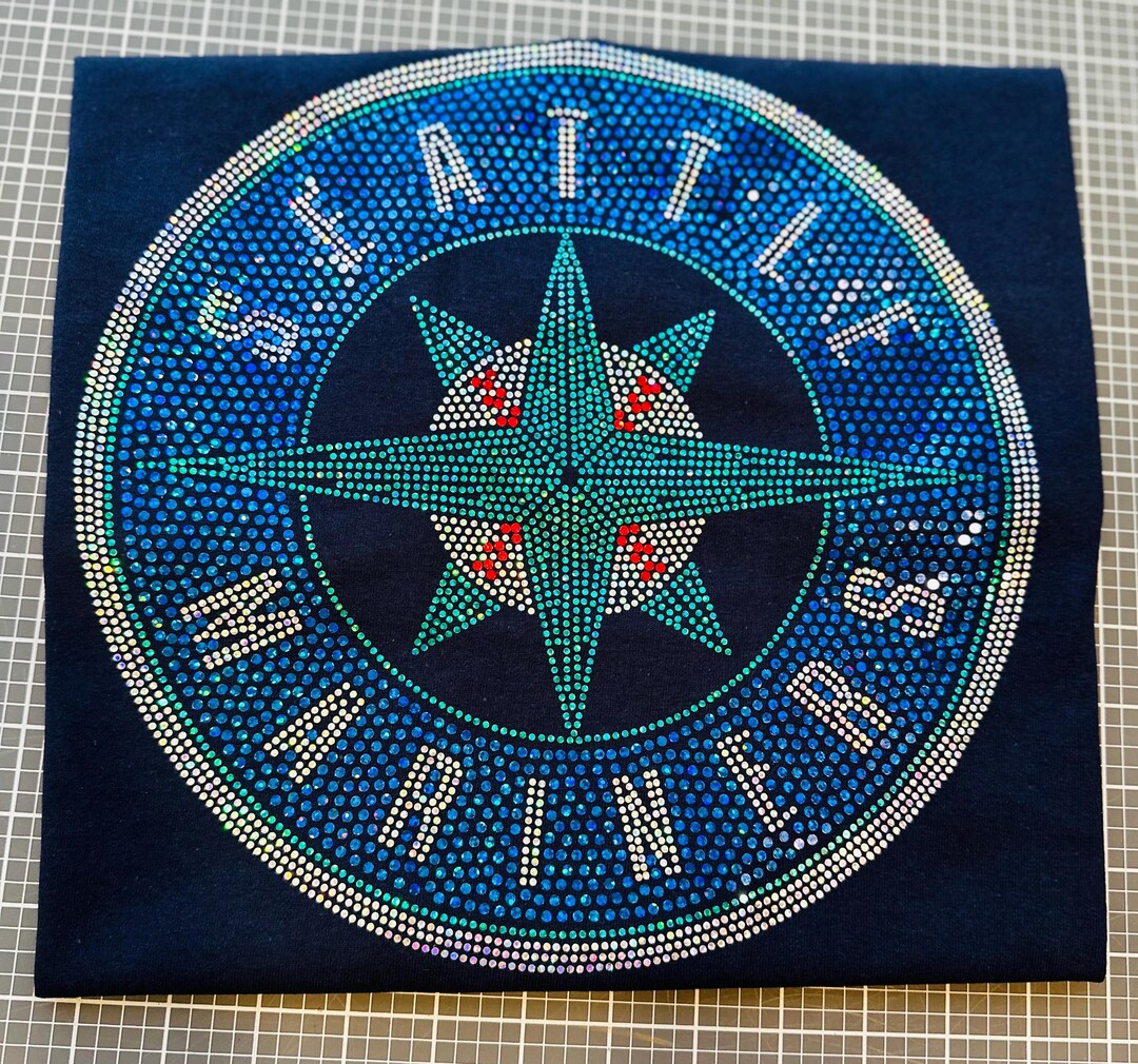 Seattle Mariners Bling / Baseball Sparkle/ Mariners Sports Bling Navy ...