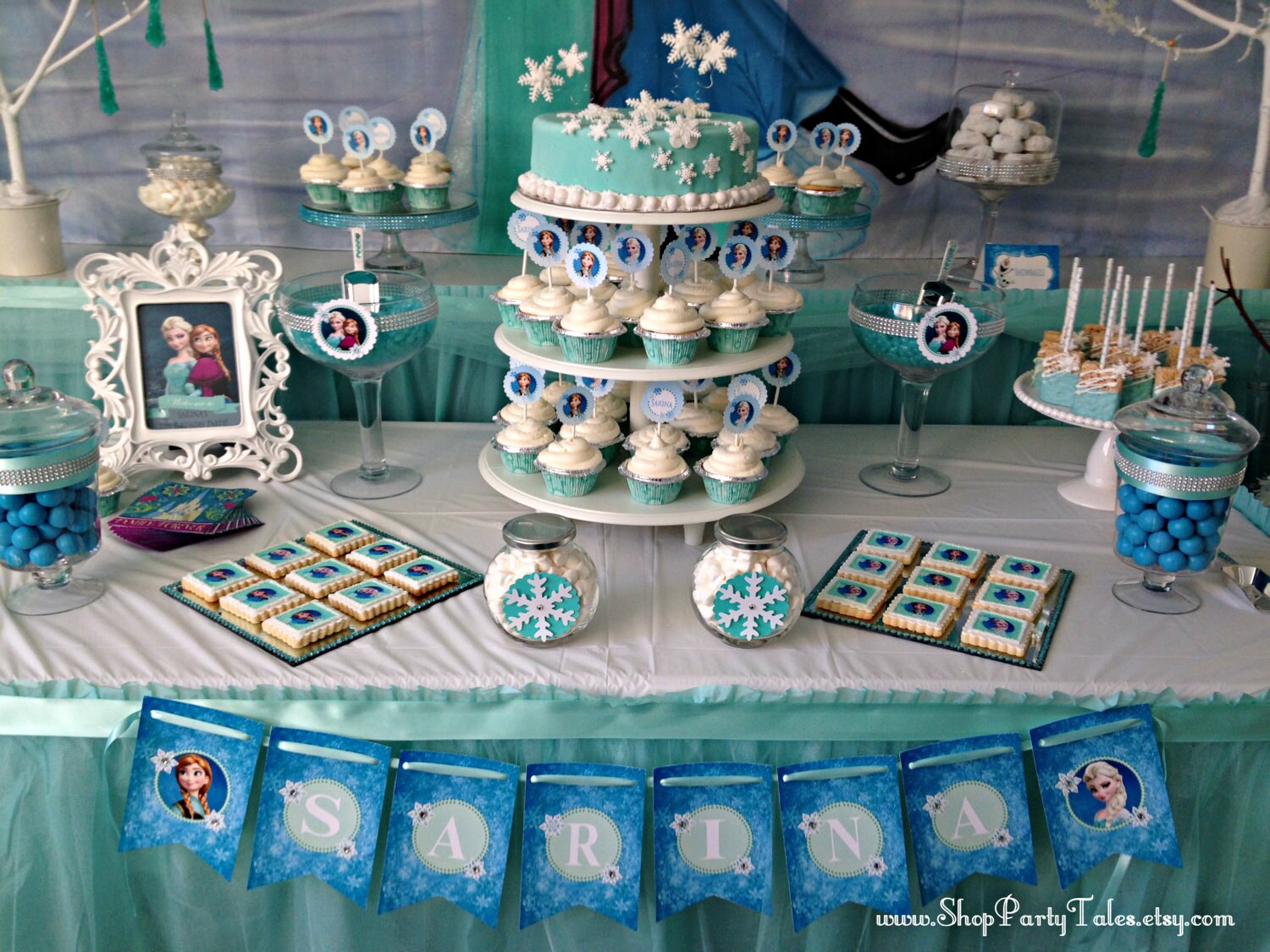 FROZEN Disney Princess Anna and Elsa Girl Birthday Party Printable ...