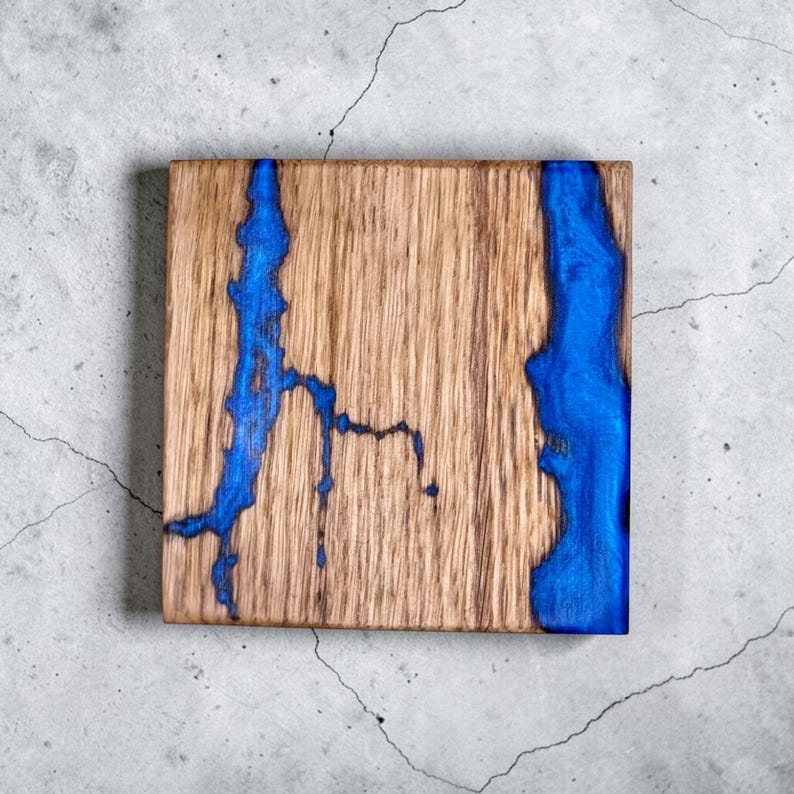 Lichtenberg Wood Coasters | Fractal Burned Epoxy Lightning Art Set ...