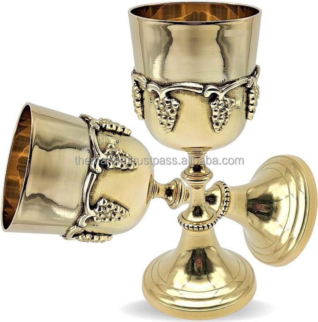 Custom Handmade Brass Chalices – Bulk Wine Goblets for Weddings, Hotels ...
