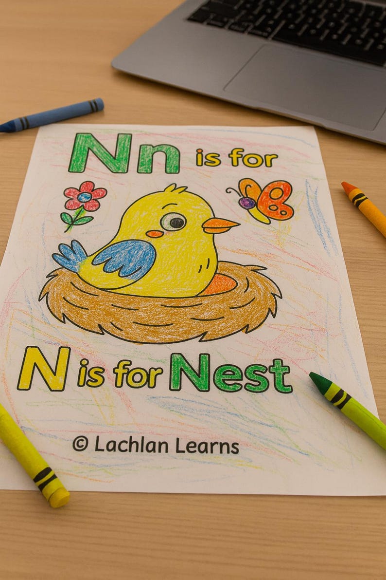 Lachlan Learns His Alphabet Coloring Book | Homeschool Printable - Etsy