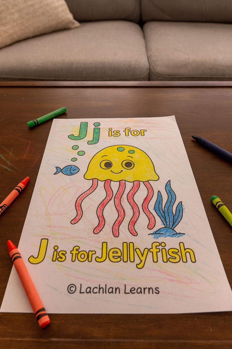 Lachlan Learns His Alphabet Coloring Book | Homeschool Printable - Etsy