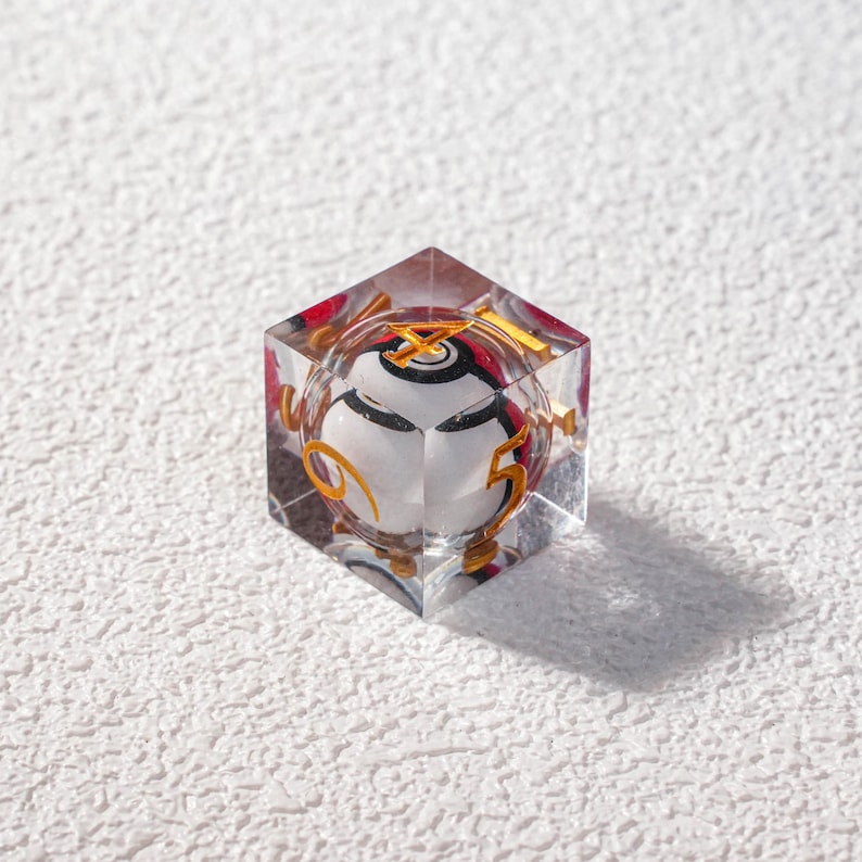 Crystal Clear Magic Pet Core Dice Set,transparent Sharp Edge Dnd Dice ...