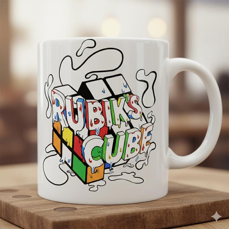Rubik's Cube PNG | Digital Download | Dripping Rubik's Cube Sublimation ...