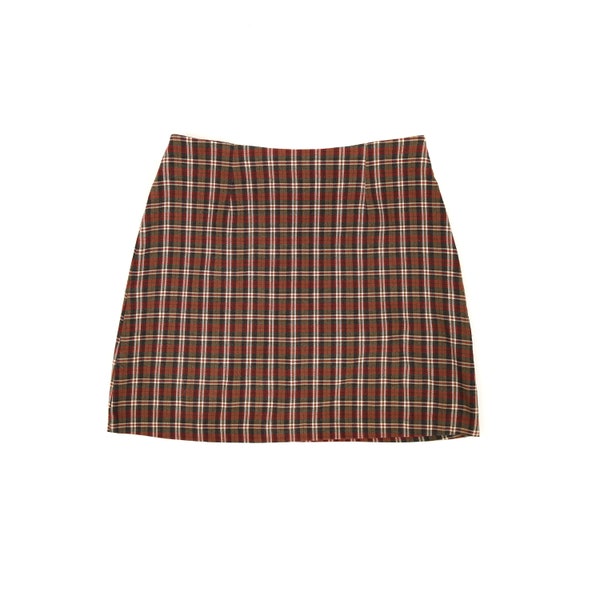 Red Plaid Skirt Etsy