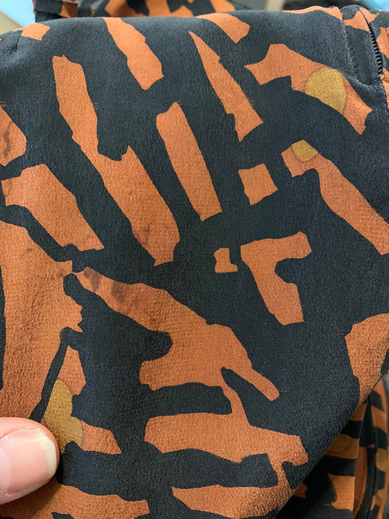 Vintage 80s St Gillian All Silk Brown Black Abstract Graphic | Etsy