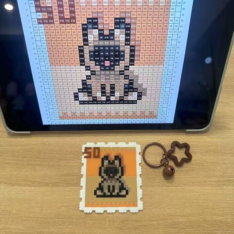 Handmade Pixel Art Dog Refrigerator Magnets, Custom Cute Puppy Perler ...