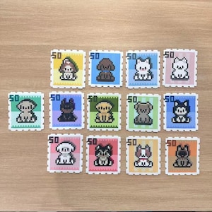 Handmade Pixel Art Dog Refrigerator Magnets, Custom Cute Puppy Perler ...