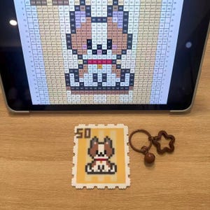 Handmade Pixel Art Dog Refrigerator Magnets, Custom Cute Puppy Perler ...