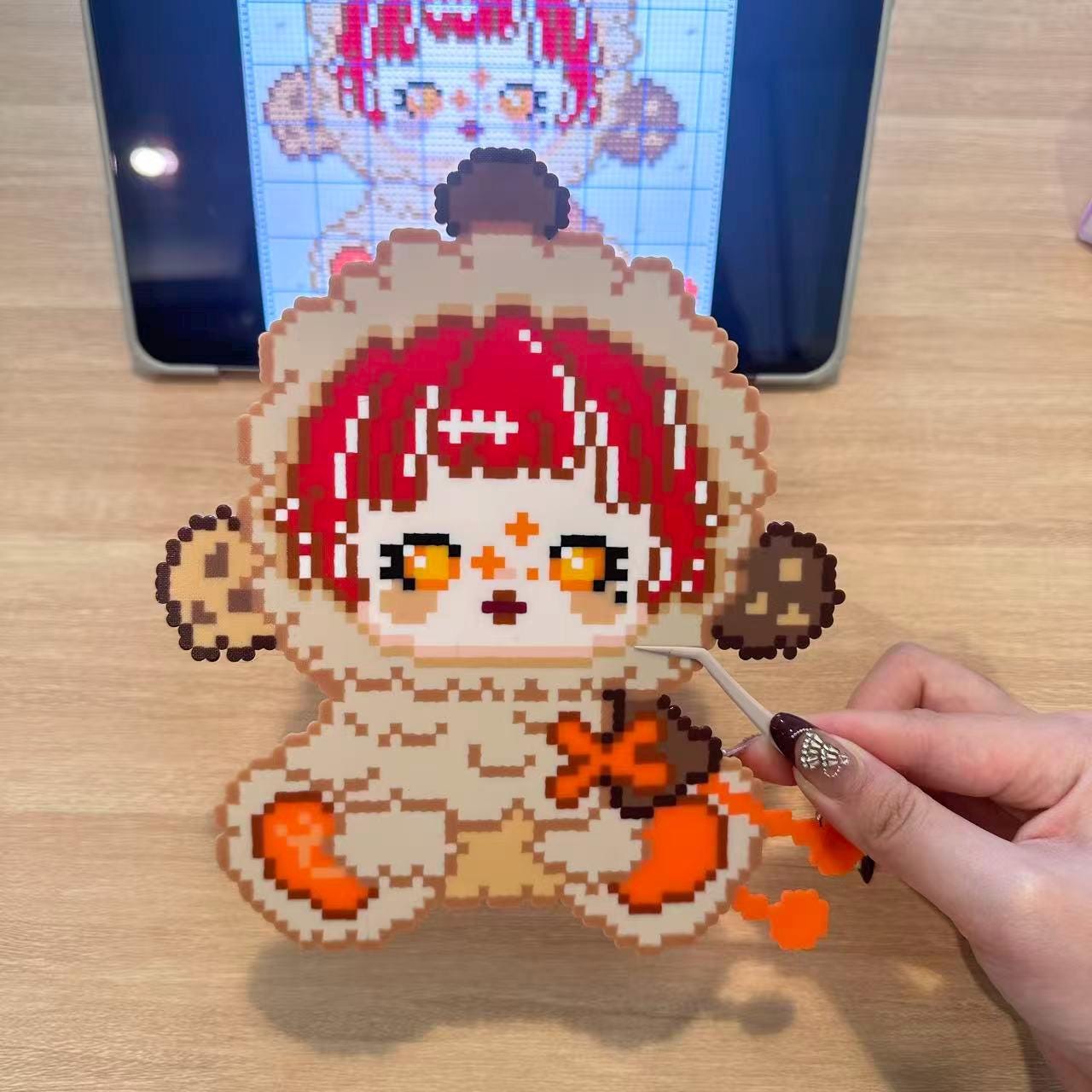 Cute Pixel Art Fridge Magnets, Kawaii Character Perler Bead Decor ...