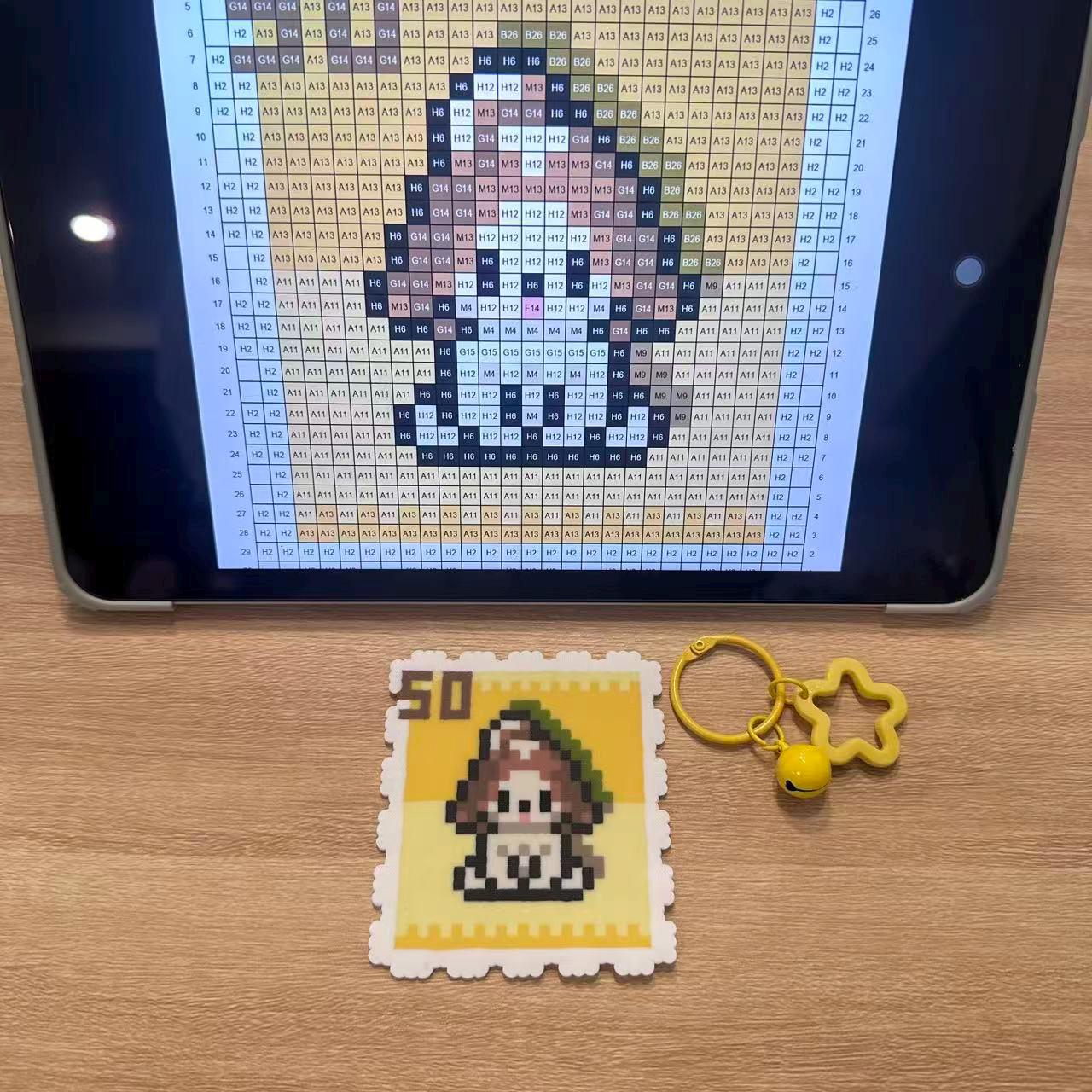 Handmade Pixel Art Dog Refrigerator Magnets, Custom Cute Puppy Perler ...