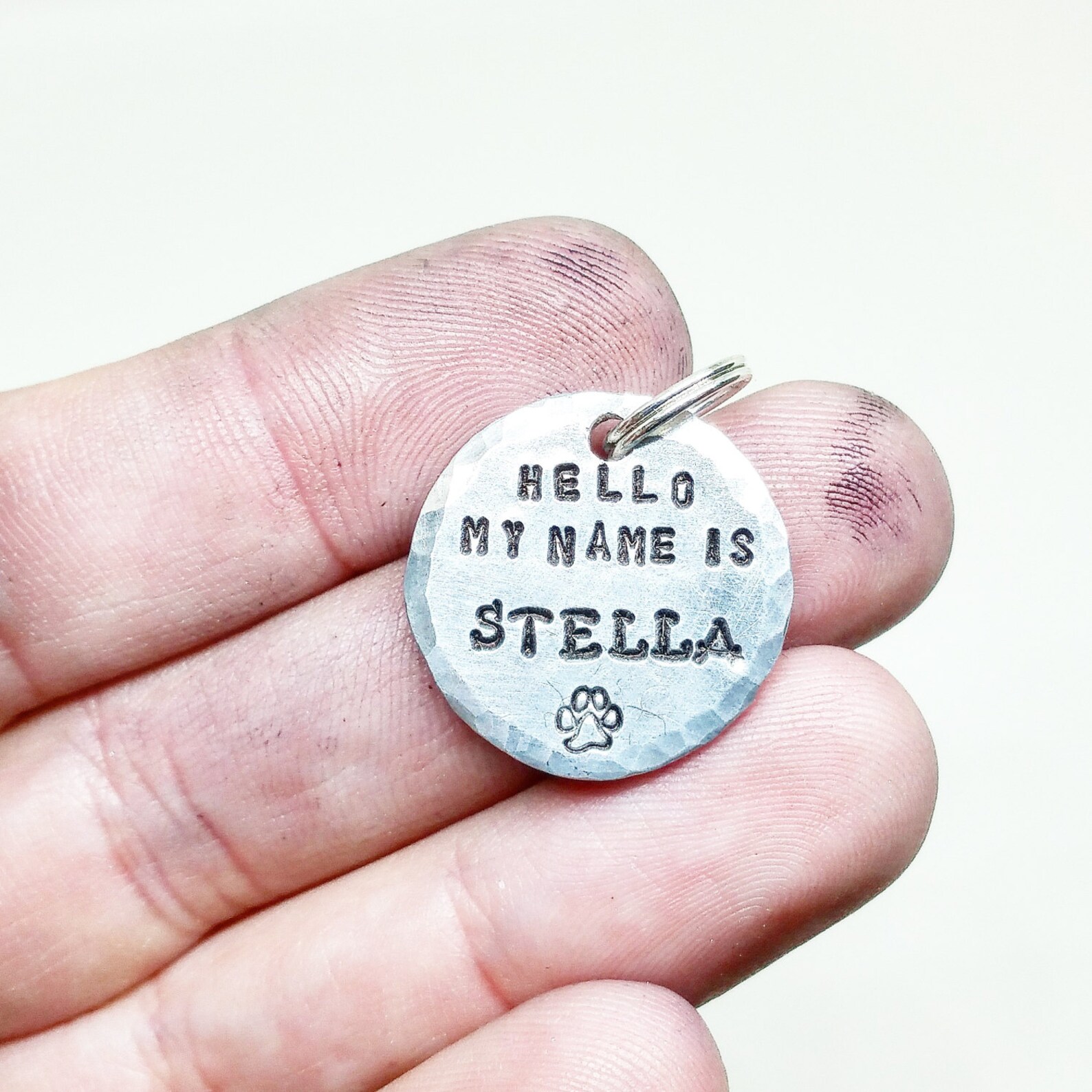 Hello My Name is Pet ID Name Tag - Dog ID Tag - Cat Tag - Personalized ...