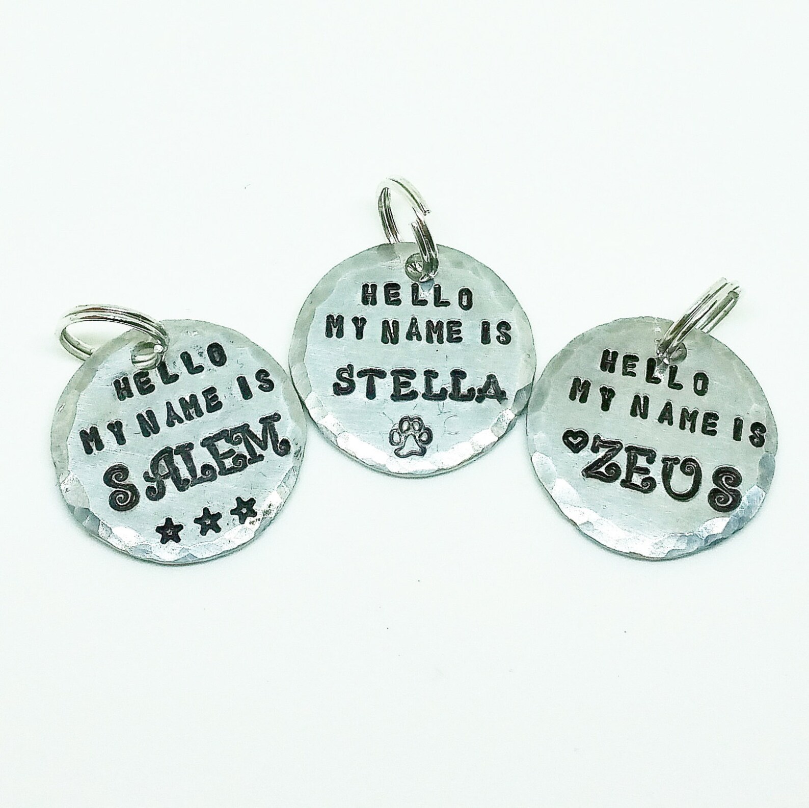Hello My Name is Pet ID Name Tag - Dog ID Tag - Cat Tag - Personalized ...