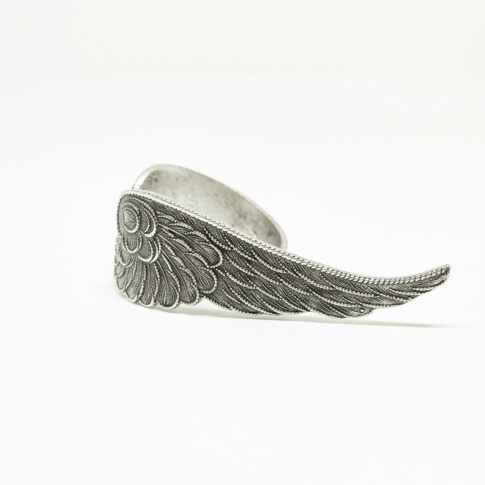 Angel Wing Ring - Silver Wing Ring - Guardian Angel Jewelry - Large ...