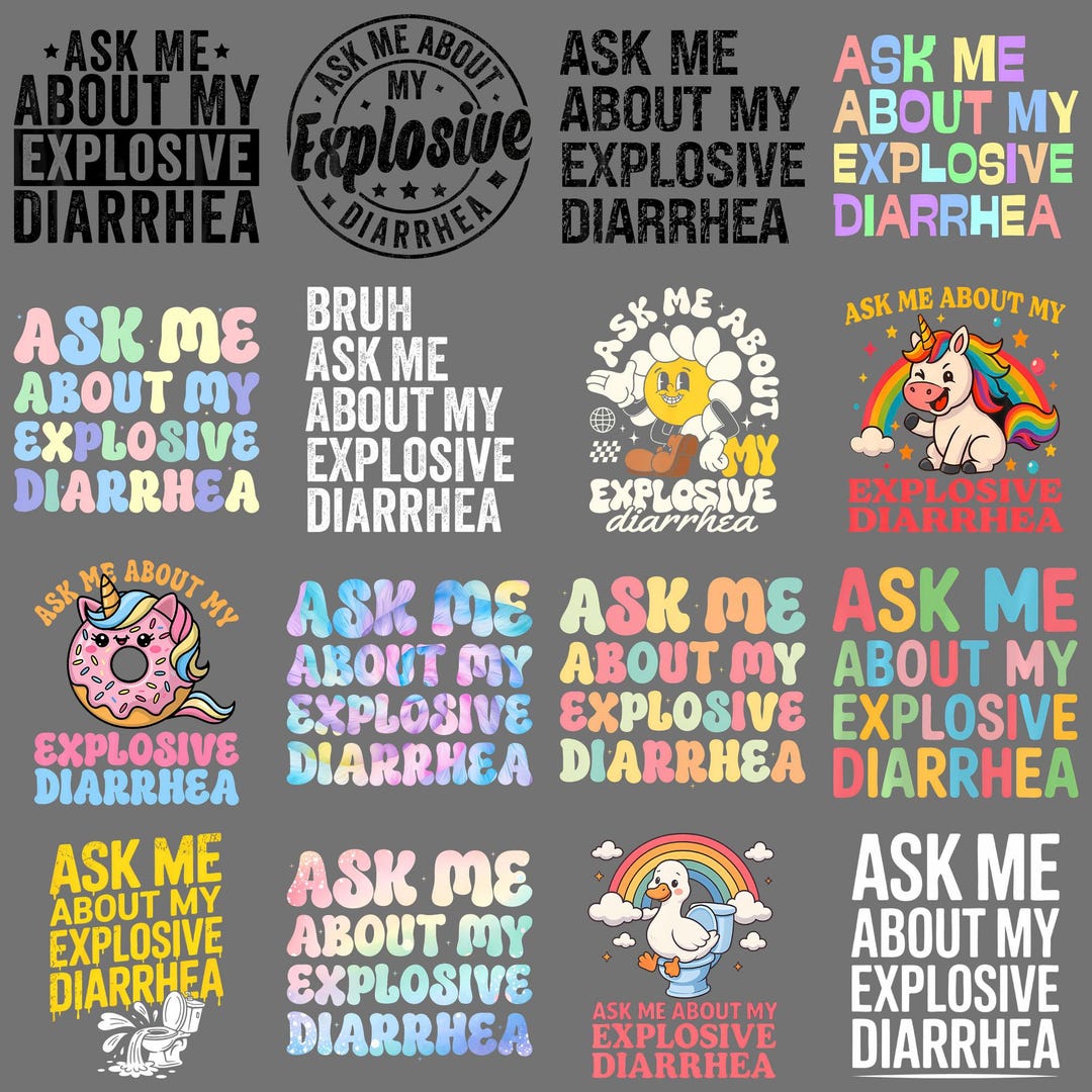 Funny Tummy Trouble Humor PNG, Lighthearted Bathroom Joke Clipart, Gag ...