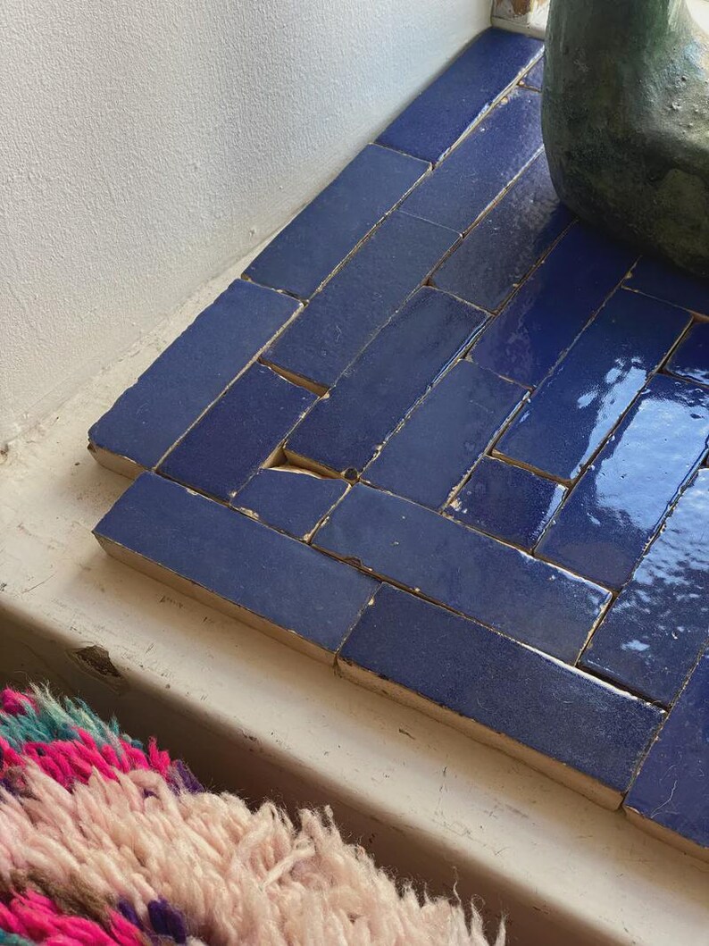 Moroccan Zellige Tiles: Dark Blue - Etsy
