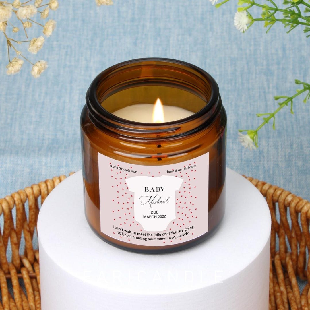 Personalised Pregnancy Announcement Candle: Mum to Be Gift, Soy Wax - Etsy