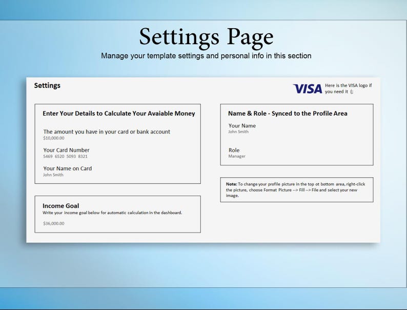 Income & Expense Tracker Excel Simple Budget Spreadsheet for Monthly ...