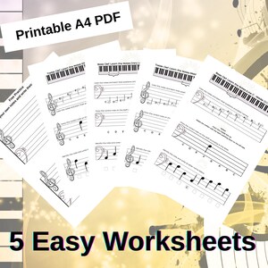 Piano Note Reading Practice | Treble & Bass Clef Worksheets | Grand ...
