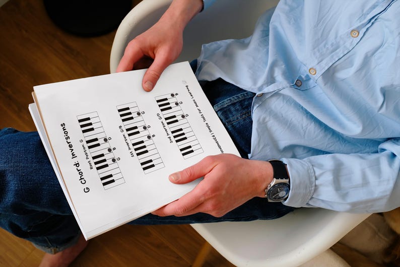 Piano Chord Inversions Guide | Visual Music Theory Worksheets ...