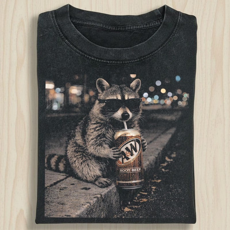 Racoon and Beer Tshirt - Etsy