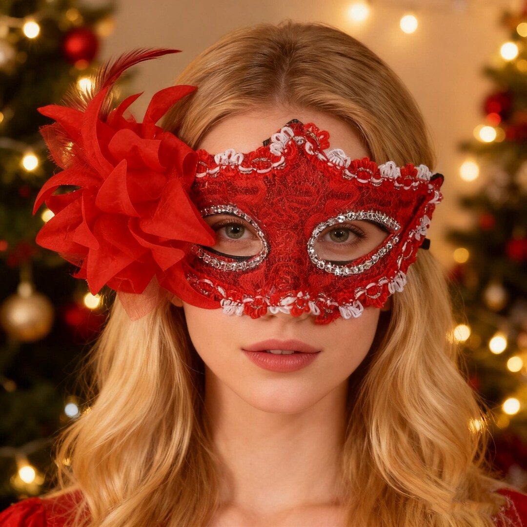 Lily Floral Side Mask for Masquerade Party – Handmade Cosplay Costume ...
