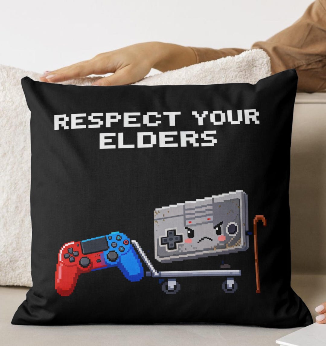 Respect Your Elders Pixel Art SVG PNG, Retro Gaming Humor Design, Funny ...