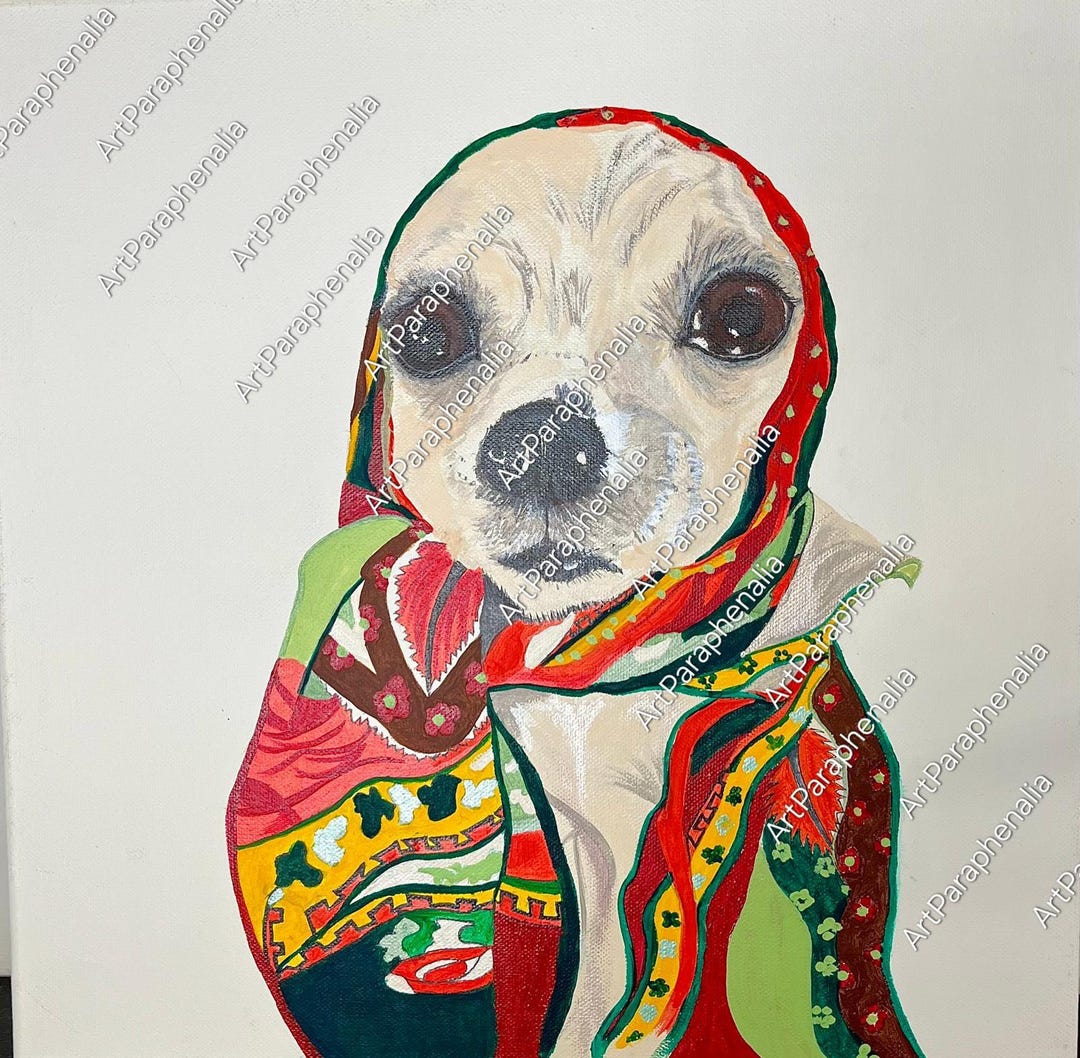 Aunty. My Chihuahua Dressed up as Queen Elizabeth II. Painted in ...