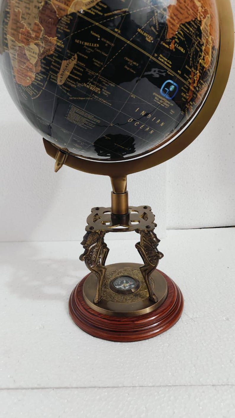 Vintage World Globe | 14 Inch Diameter, Wooden Base Desk Decor - Etsy