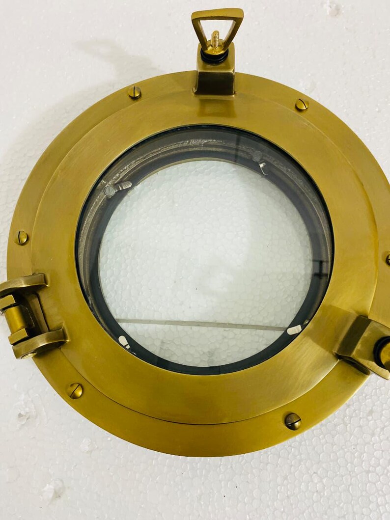 12 Inch Nautical Brass Porthole Wall Decor – Vintage Maritime Ship ...