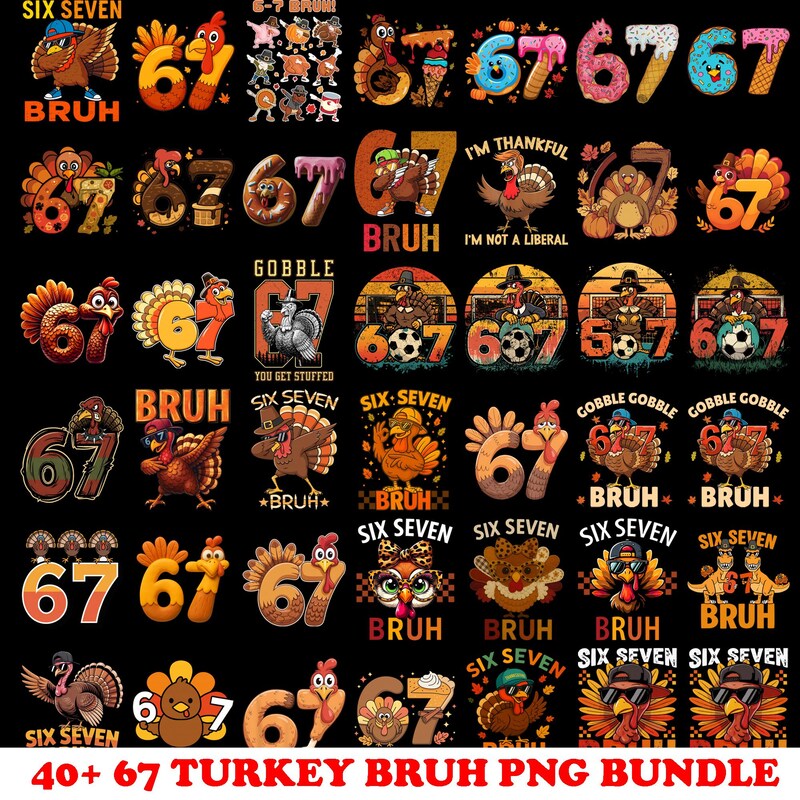 Turkey Funny Six Seven - Etsy