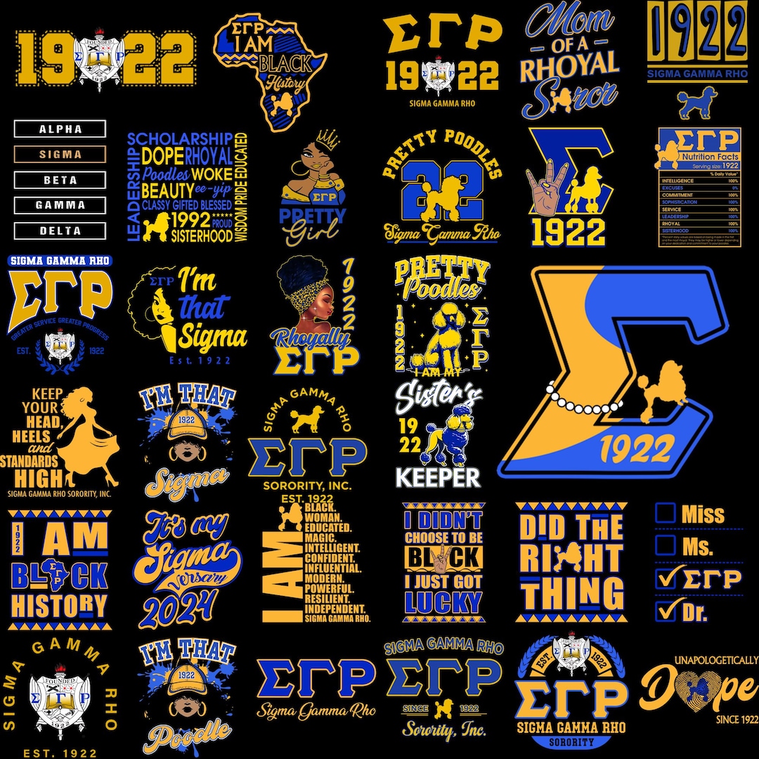 Sigma Gamma Rho PNG Bundle – Sorority Pride Designs for Sgrho Gifts ...